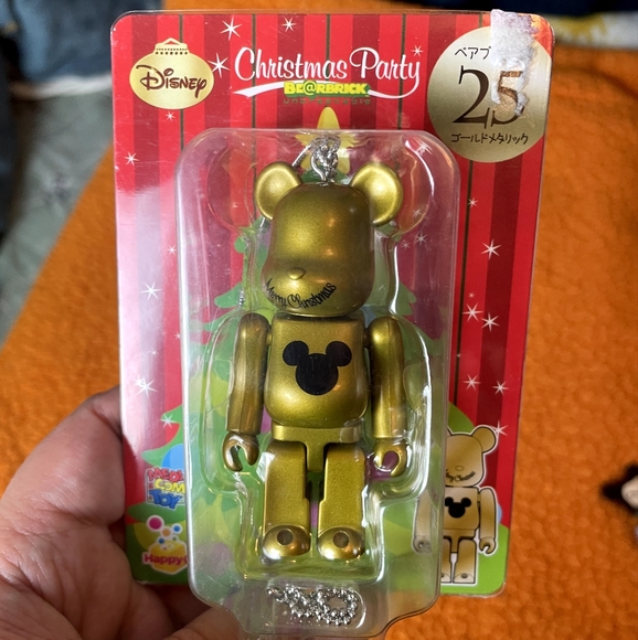 Disney | Toys | Disney Gold Bearbrick Keychain | Poshmark